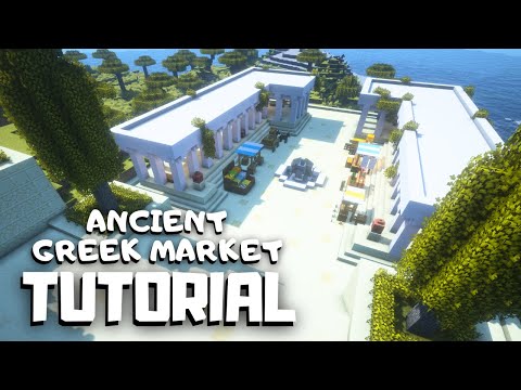 Minecraft: How to Build a Ancient Greek Market (Ancient City Tutorial)