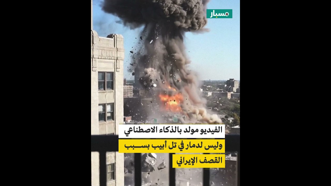 هل الفيديو لدمار في تل أبيب بسبب القصف الإيراني؟