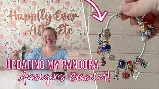 Updating my Pandora Avengers Bracelet: Captain America, Scarlet Witch, Captain Marvel, Loki Iron Man