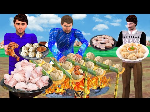Garib Ka Chicken Momos Indian Street Food Hindi Kahaniya Hindi Moral Stories New Funny Comedy Video