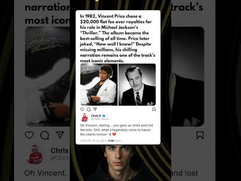 Vincent Price's $20K 'Thriller' Fee vs. Millions in Royalties