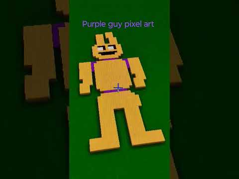 Purple guy Pixel art #minecraft #shortsminecraft #fnaf