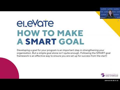 Elevate Smart Goal Tutorial – English