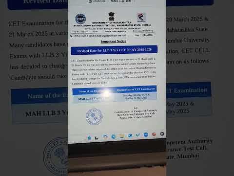 MH Law CET 3 Years LLB 2025 Exam Date Changed | Check new Exam Date