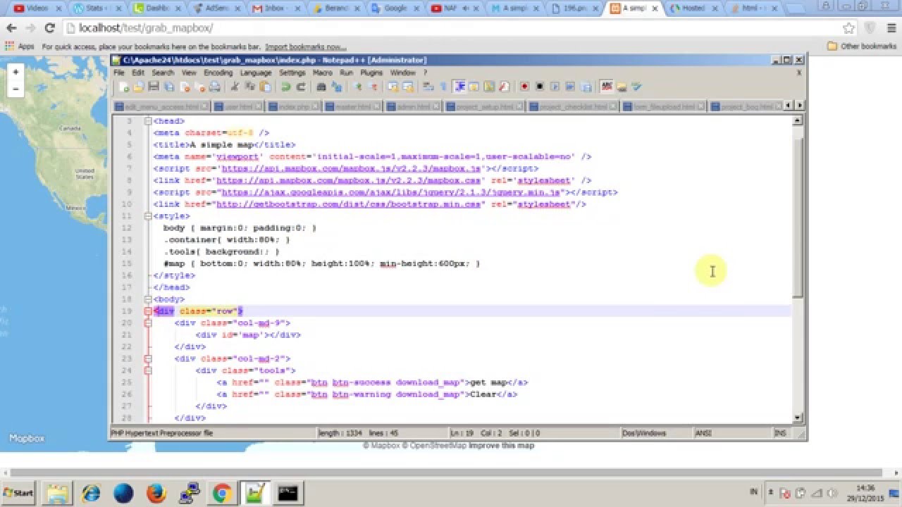 bootstrap problem - horizontal scrollbar in bottom page