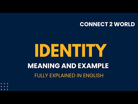 What Does identity Means || Meanings And Definitions With identity in ENGLISH