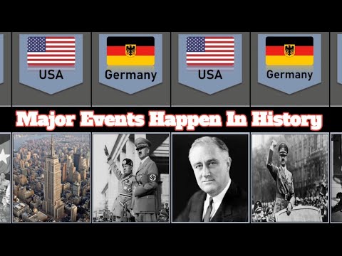 Major Events Happen In History In Different Countries (1920-1970) Part.1 #ww2 #dday #comperison