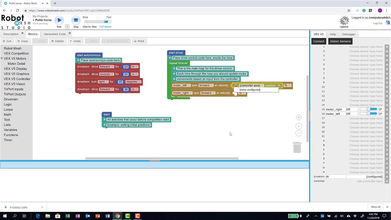 How to Write VEX V5 Competition Code