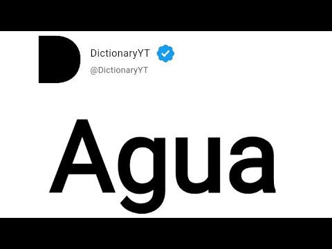 Agua Meaning in English