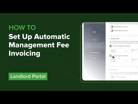 How to set up automatic management fee invoicing (Landlord) | Rent Collection App