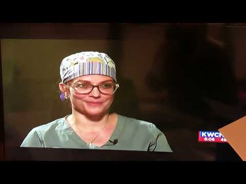 Wichita nurse Michelle Martin explains ICU care in hospitals in Wichita Ks. Jan. 12, 2022