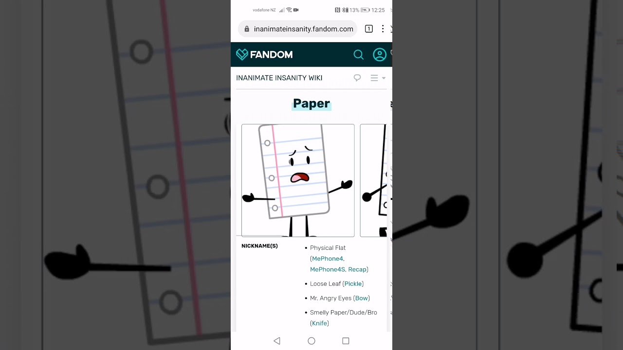 Browser: Note - inanimate insanity wiki