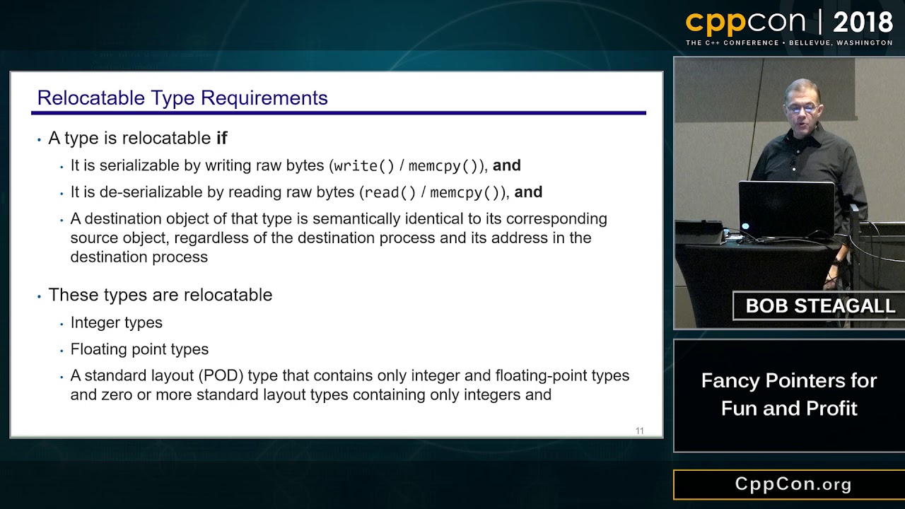 CppCon 2018: Bob Steagall “Fancy Pointers for Fun and Profit”