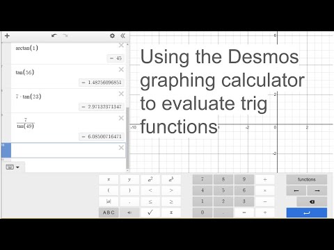 Using the Desmos graphing calculator to evaluate trig functions (sin, cos, tan, csc, sec, cot)