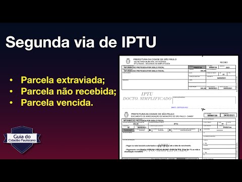 Segunda via de IPTU para parcela extraviada ou vencida.
