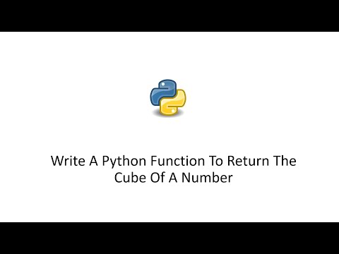 Write A Python Function To Return The Cube Of A Number