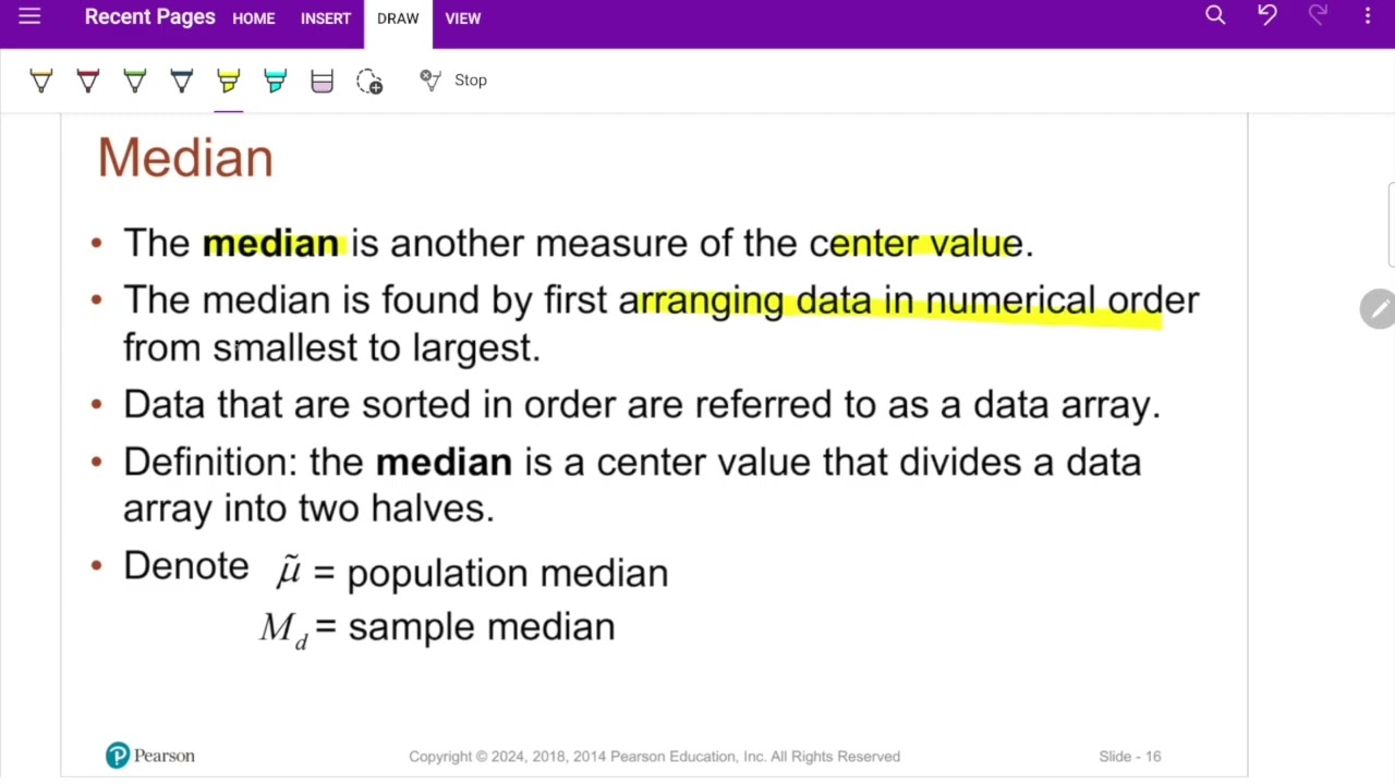 Chapter 3  Describing Data Using Numerical Measures Part 1 Quick overview
