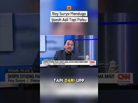 ROY SURYO MENDUGA IJAZAH ASLI TAPI PALSU #ijazahjokowi #beritaterkini #roysuryo #news #cnn