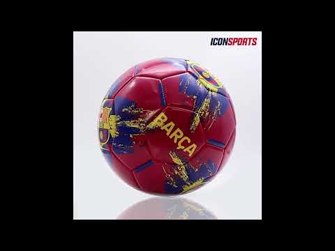 Officially Licensed FC Barcelona Size 5 Regulation Non-Toxic PVC Soccer Burgundy Pop Art Ball