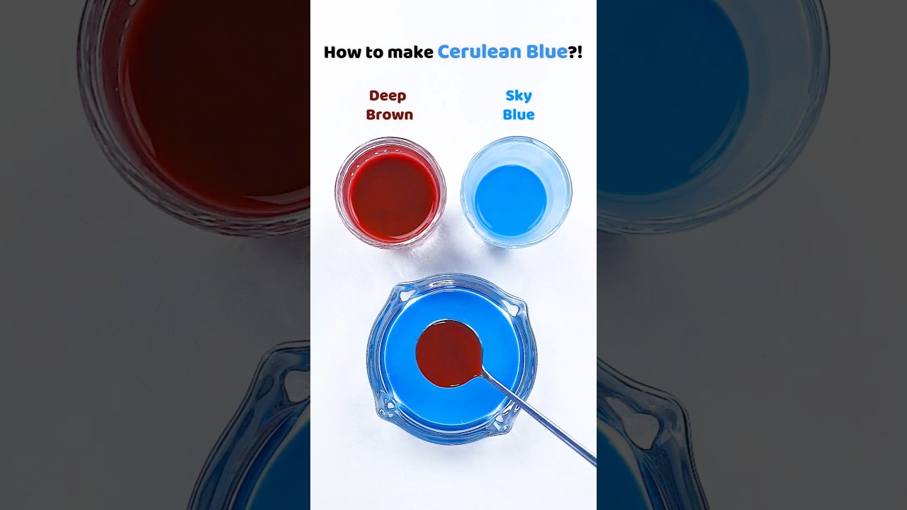 How to make Cerulean Blue?! #colormixing #trending #asmr #satisfying