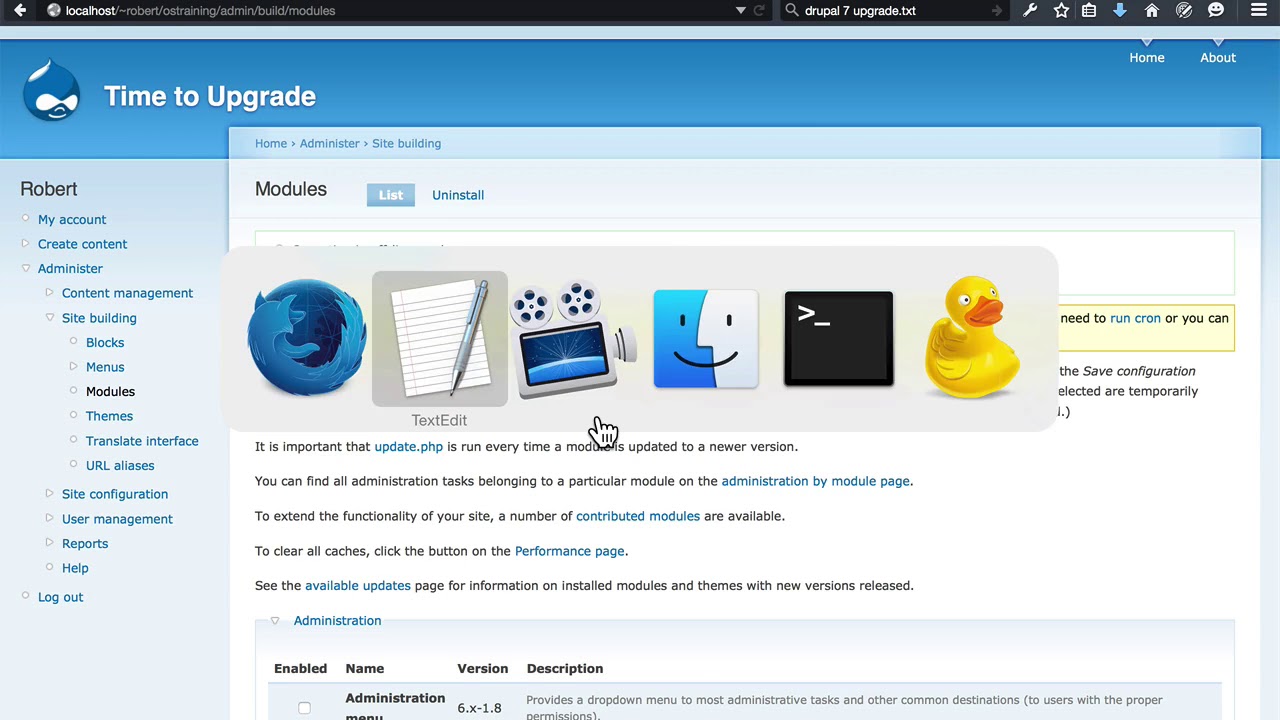 Migrate Drupal 6 to 7, Lesson #9: Disable Modules and Replace the Core