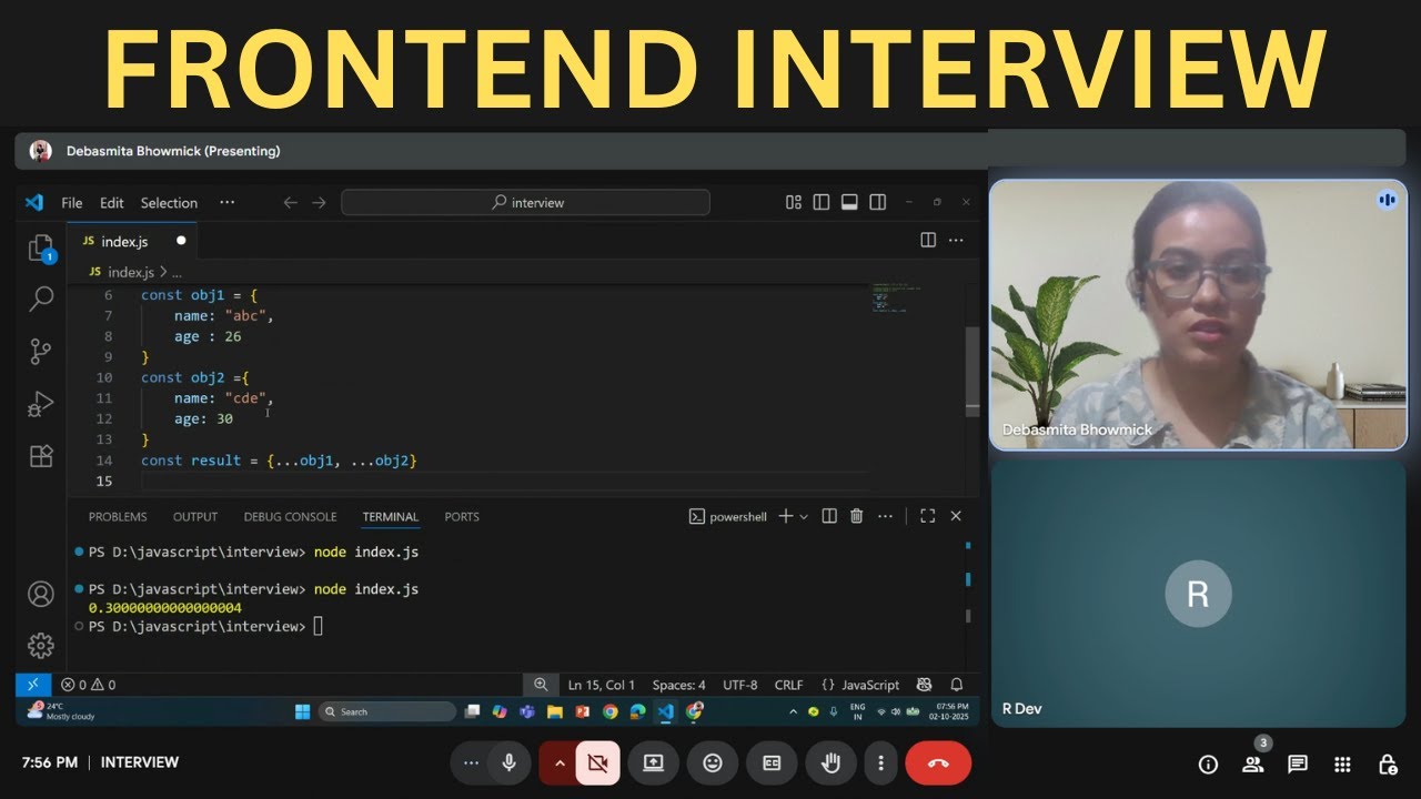 𝐅𝐑𝐄𝐒𝐇𝐄𝐑'𝐒 𝐅𝐫𝐨𝐧𝐭𝐞𝐧𝐝 𝐃𝐞𝐯𝐞𝐥𝐨𝐩𝐞𝐫 𝐈𝐧𝐭𝐞𝐫𝐯𝐢𝐞𝐰 𝐍𝐨 - 𝟔𝟐 | 𝐑𝐞𝐚𝐜𝐭𝐉𝐒, 𝐉𝐚𝐯𝐚𝐬𝐜𝐫𝐢𝐩𝐭, 𝐇𝐓𝐌𝐋, 𝐂𝐒𝐒