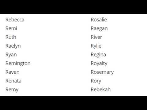 Girl names that start with R