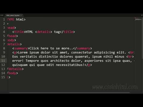 HTML details Tag