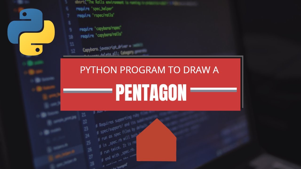 Draw a Pentagon through turtle module| python program to draw a Pentagon| turtle module