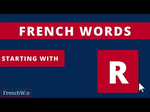 French Words Starting With R - FrenchWin