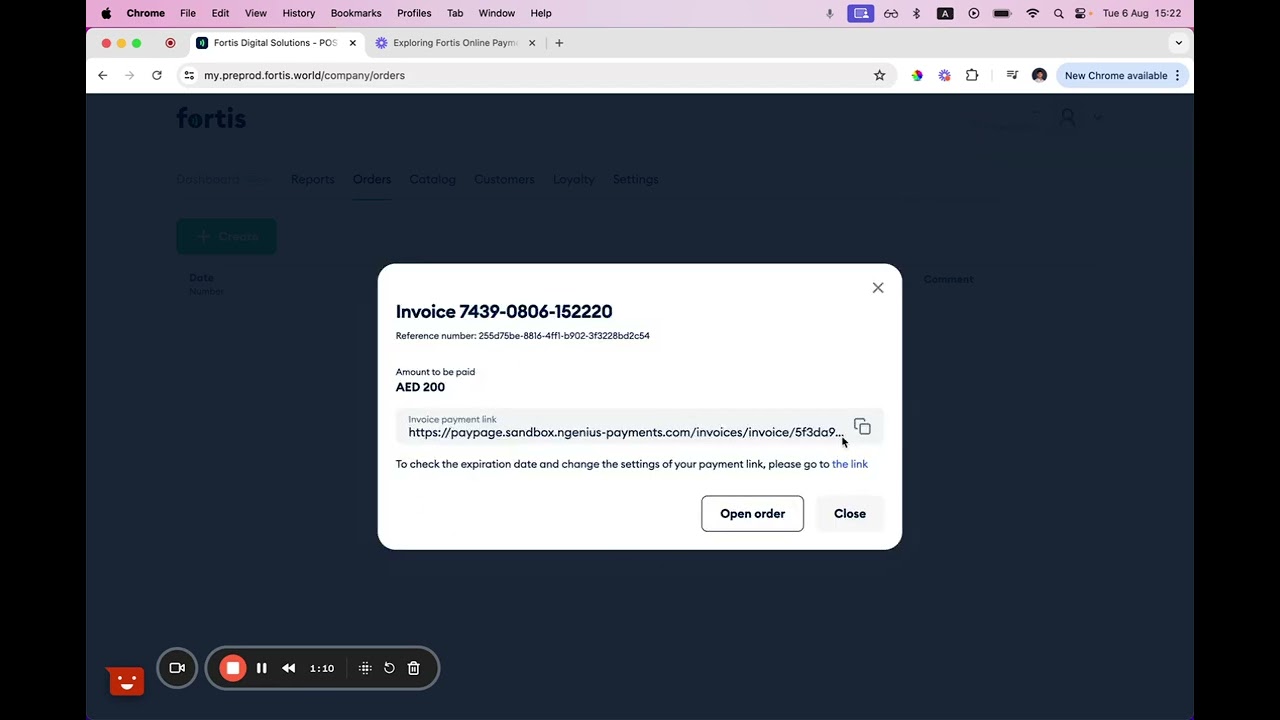 Fortis Demo   Payment Links