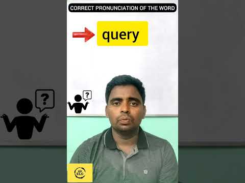 Check out the pronunciation of the word "query" #englishgrammar #pronunciation of query #query