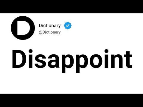 Disappoint Meaning In English