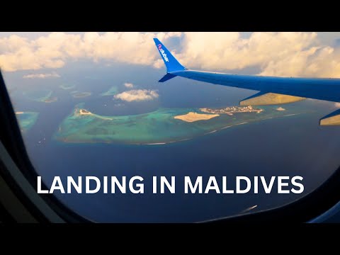 Landing in Male airport, MALDIVES