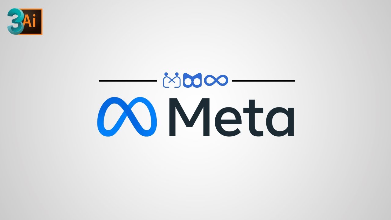 How Meta Logo Actually Look Like | 3ds Max & Illustrator tutorial
