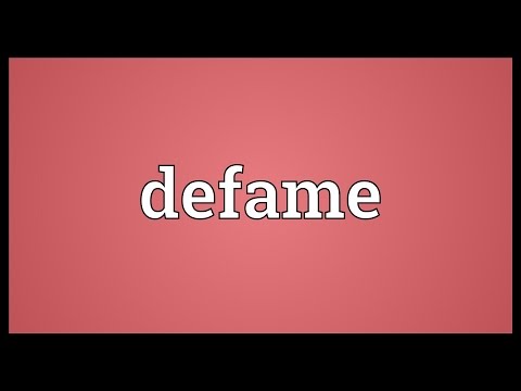 Defame Meaning