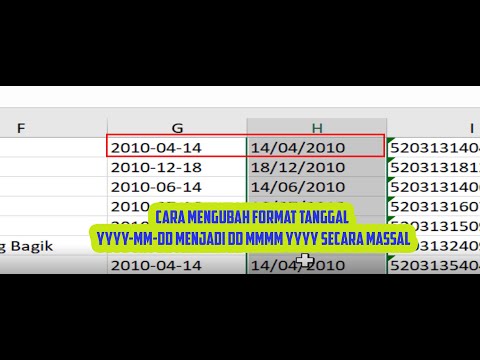 Cara cepat Mengubah Format Tanggal YYYY-MM-DD Menjadi DD MMMM YYYY secara Massal