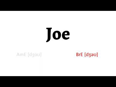 How to Pronounce joe in American English and British English
