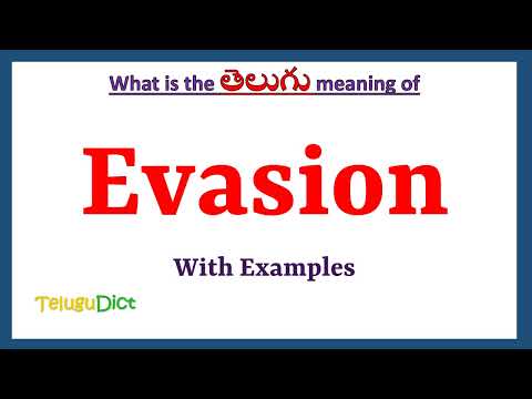 Evasion Meaning in Telugu | Evasion in Telugu | Evasion in Telugu Dictionary |