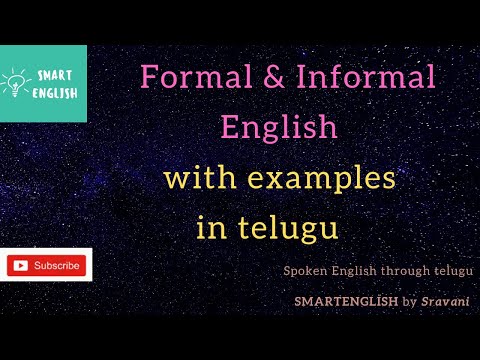 Formal & Informal English||FORMAL & INFORMAL English Expressions with meaning and examples in Telugu