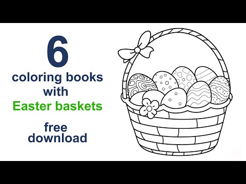 Easter basket with easter eggs - coloring pages to download for free