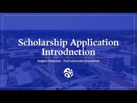 Scholarship Application Introduction 2025