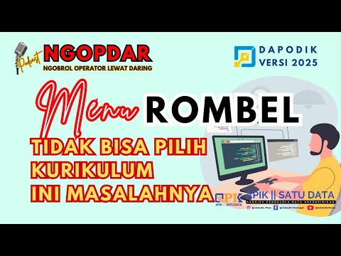 #dapodik2025 || TIDAK ADA PILIHAN KURIKULUM || PELAKSANA KURMER 1 TAHUN, INI JAWABANNYA