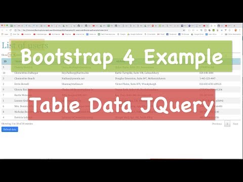 02-Build a Table with DataTable, Bootstrap 4, JQuery