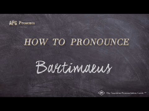 How to Pronounce Bartimaeus (Real Life Examples!)