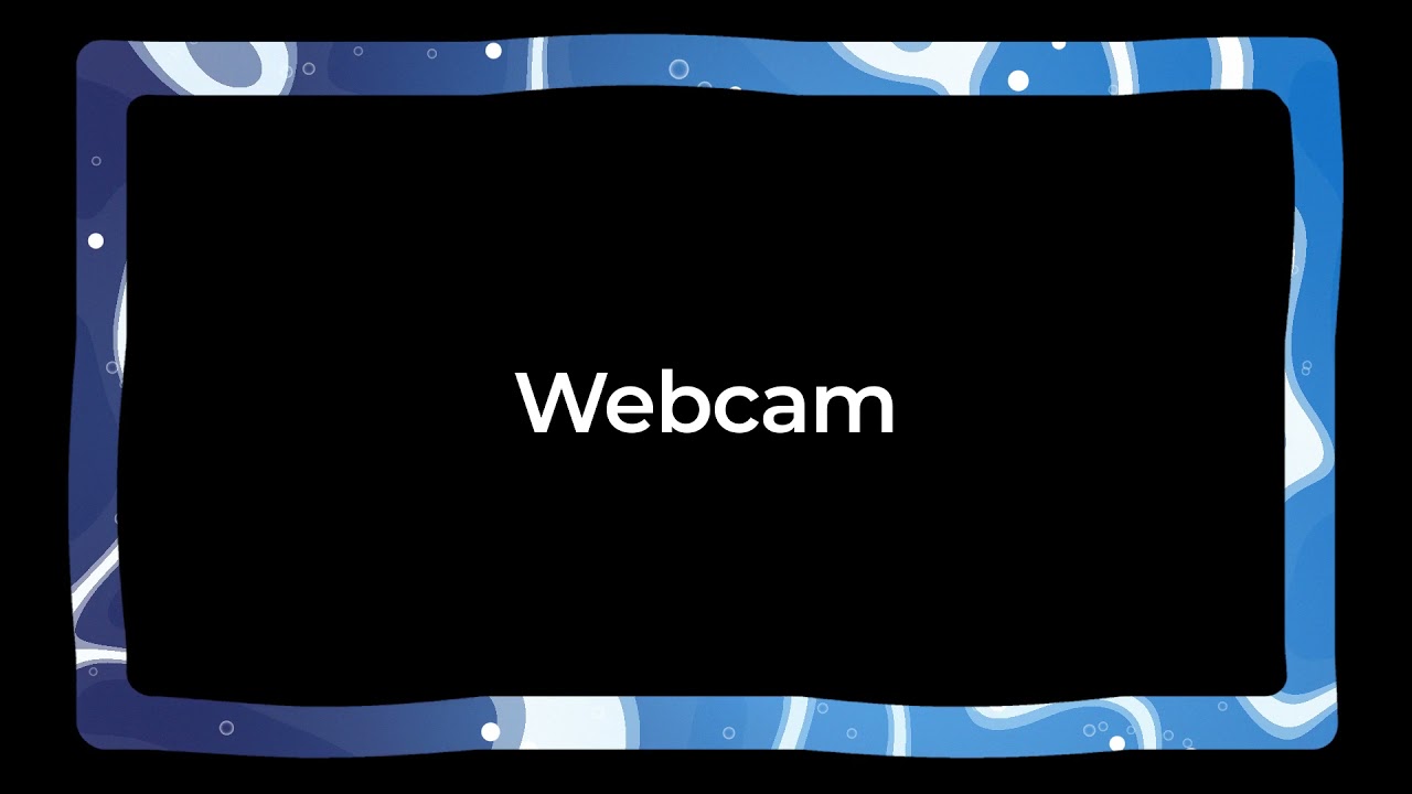 Ocean Waves Webcam Overlay Borders - Facecam, Gameframe & Stream Label for Twitch and SLOBS / OBS