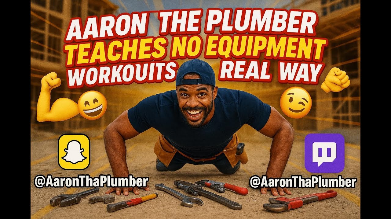 No Gym? No Problem. Aaron the Plumber Does Workouts with Vibes & Wrenches 🔧😤
