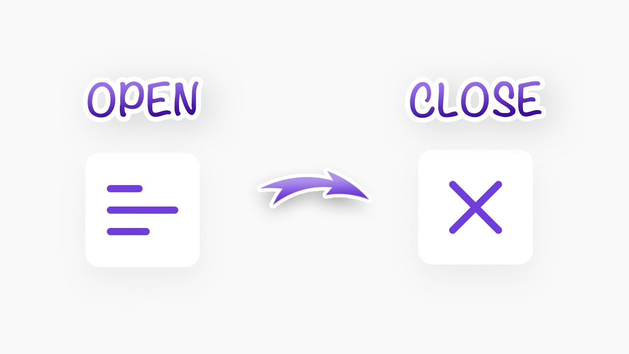 Animated Hamburger Menu Button with CSS & JavaScript