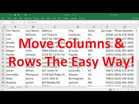 How To Move Multiple Rows and Columns In Excel - The Easy Way!