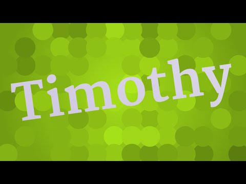TIMOTHY pronunciation โข How to pronounce TIMOTHY